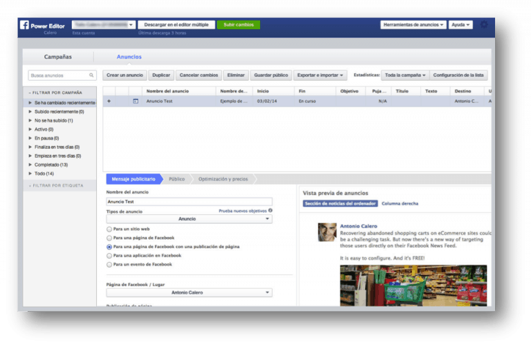 Power Editor de Facebook: cómo potenciar tus campañas