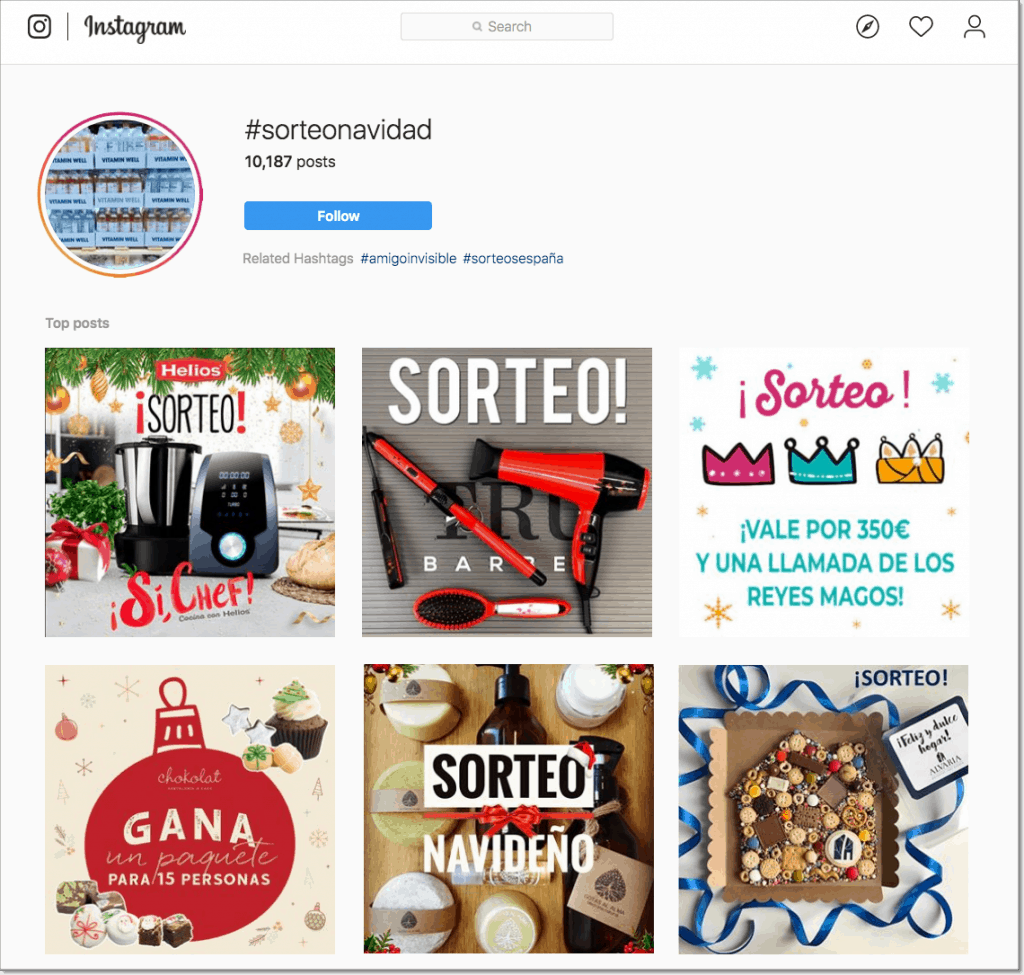 Cómo hacer sorteos de Instagram para mostrar tu marca en Navidad