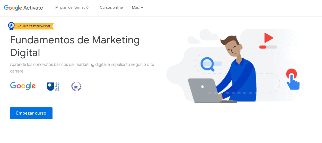 Google Actívate + 41 cursos de marketing digital [2022]