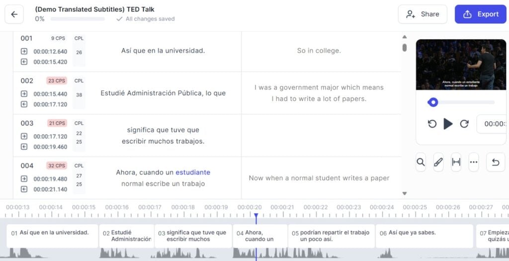Convertir audio a texto online GRATIS con Happy Scribe